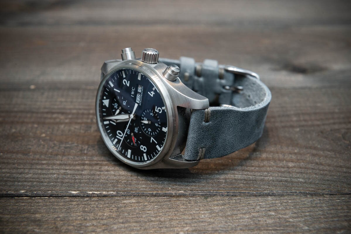 Pilot Watch Strap W/Rivets, Vintage Style Watch Band, Width