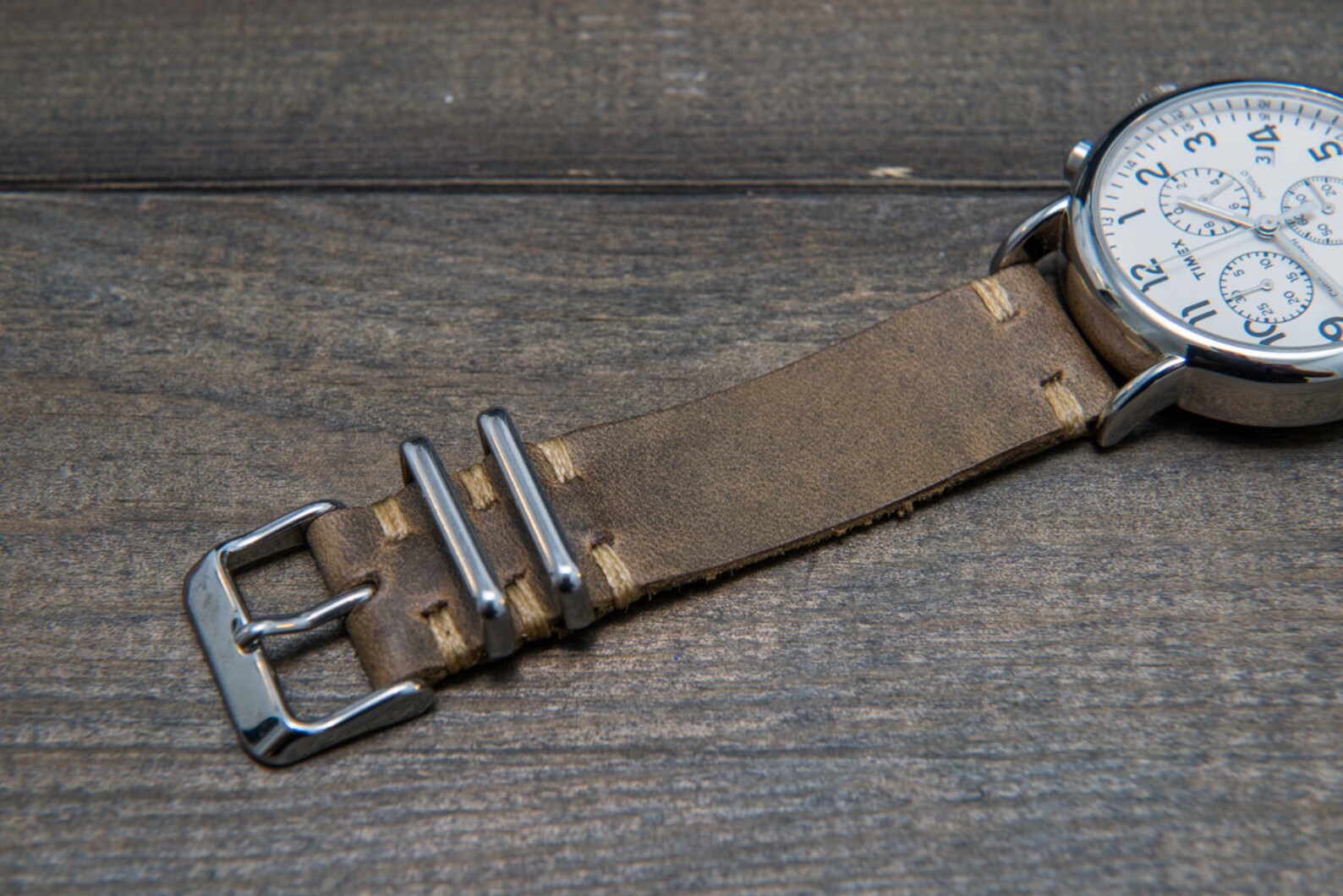 Leather Watch Band Vintage Vintage color Horween leather | Etsy