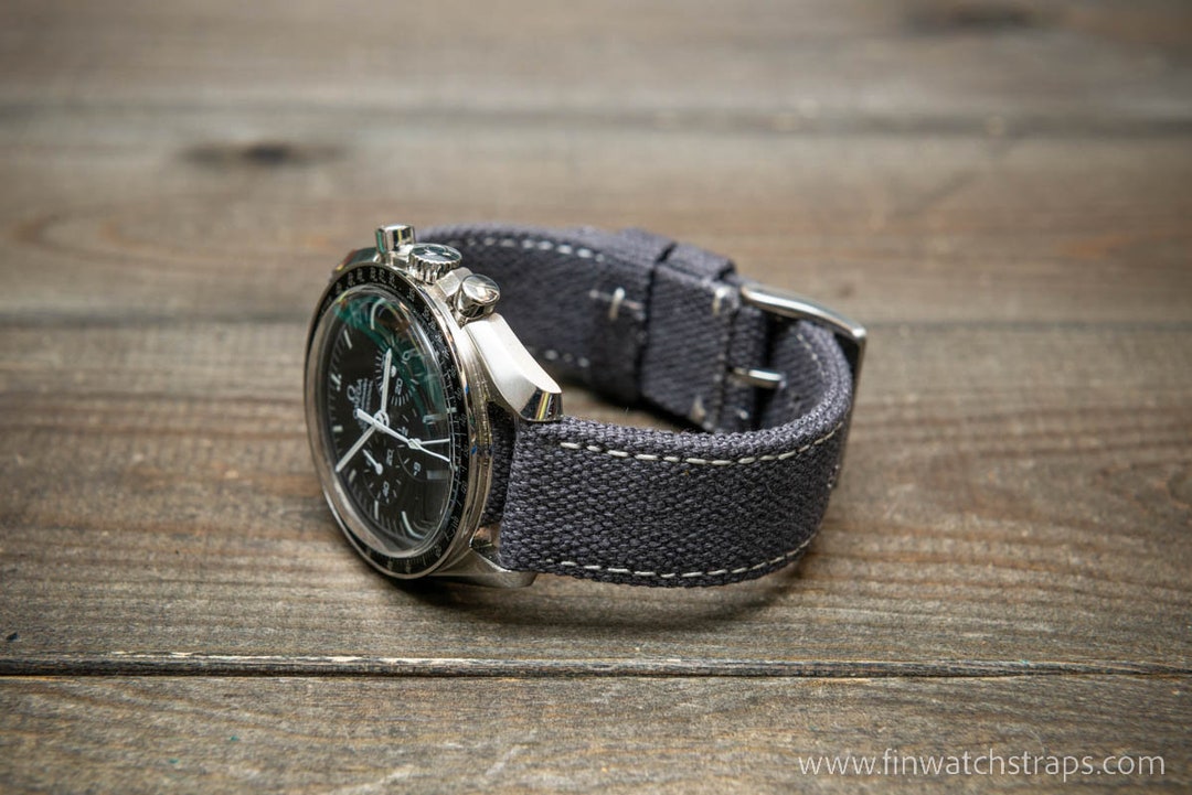 Vintage Canvas Watch Strap, Washed Canvas, Watch Width 19-24 Mm ...