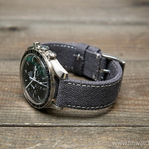 Vintage Canvas Watch Strap, Washed Canvas, Watch Width 19-24 Mm ...