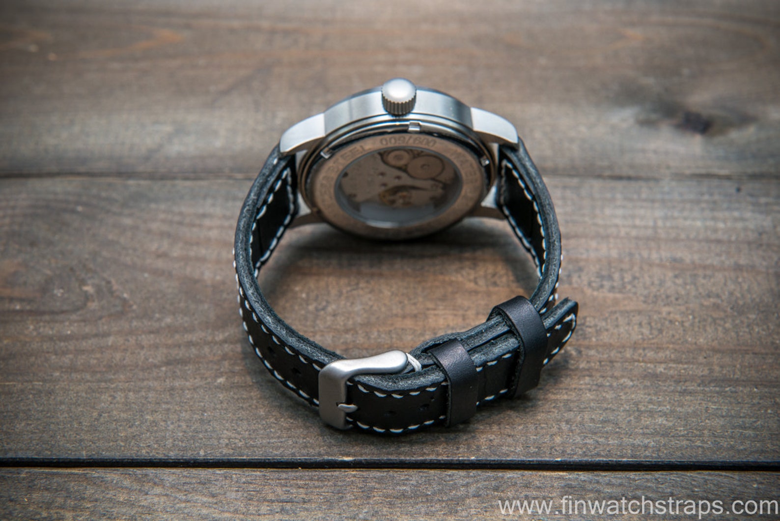 Pilot Leather Watch Band Black Aviator Watch Strap Vintage - Etsy