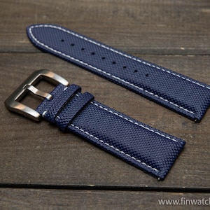 Sailcloth Watch Strap, Waterproof Watch Band, Fits PAM, U-boat, Seiko ...
