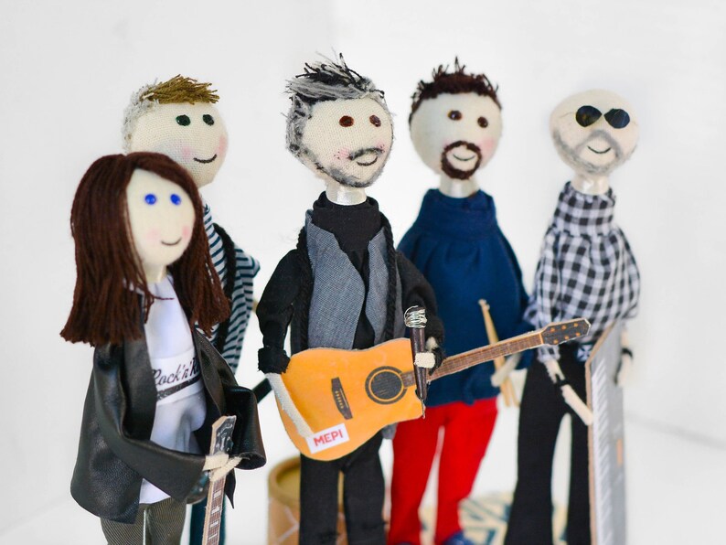 Rock Band Stars Dolls Doll Gift for Musicians Guitarist | Etsy