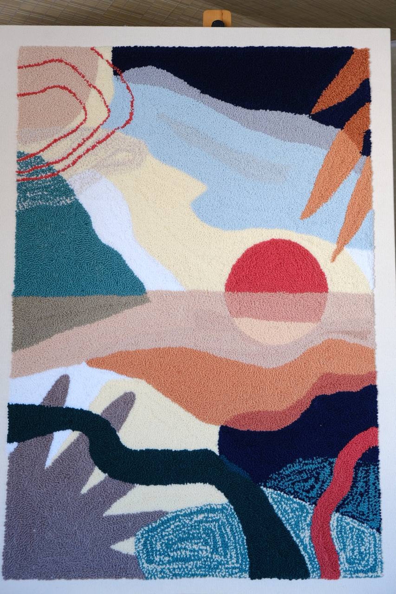 XXL Punch Needle Wall Hanging Wall Decor Punch Needle Modern | Etsy