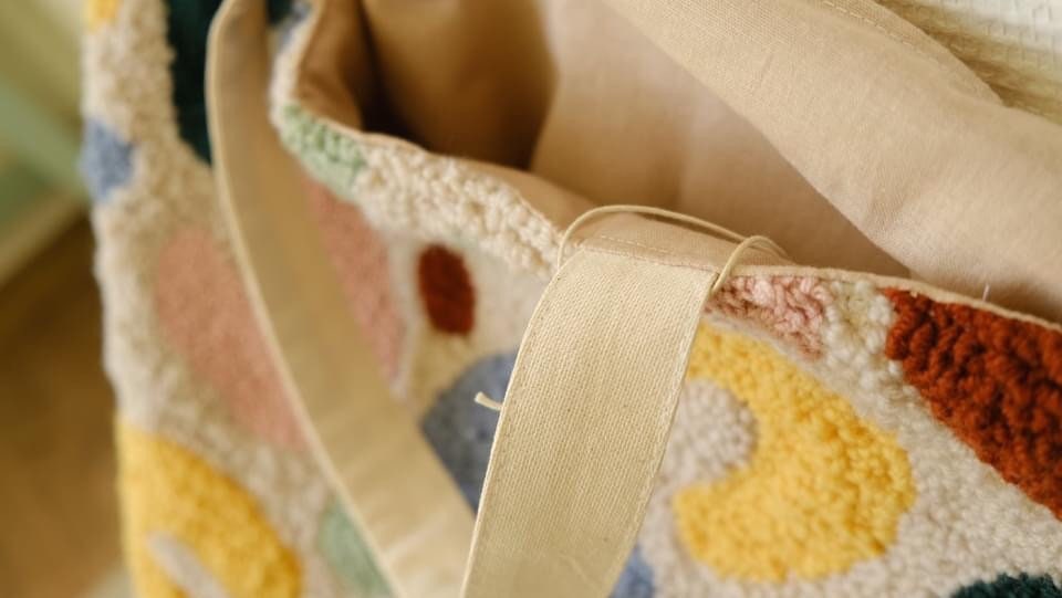 Punch Needle Tote Bag Punch Needle Abstract Pattern Tote - Etsy