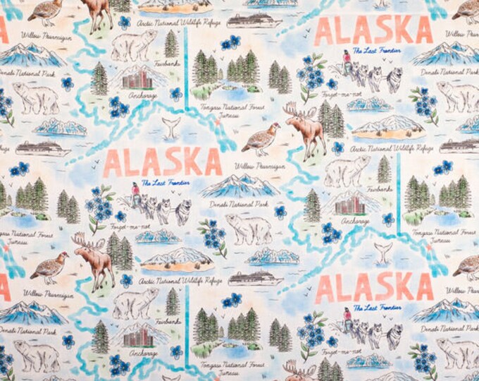 Alaska State Pride Premium 100% Cotton Fabric - Etsy