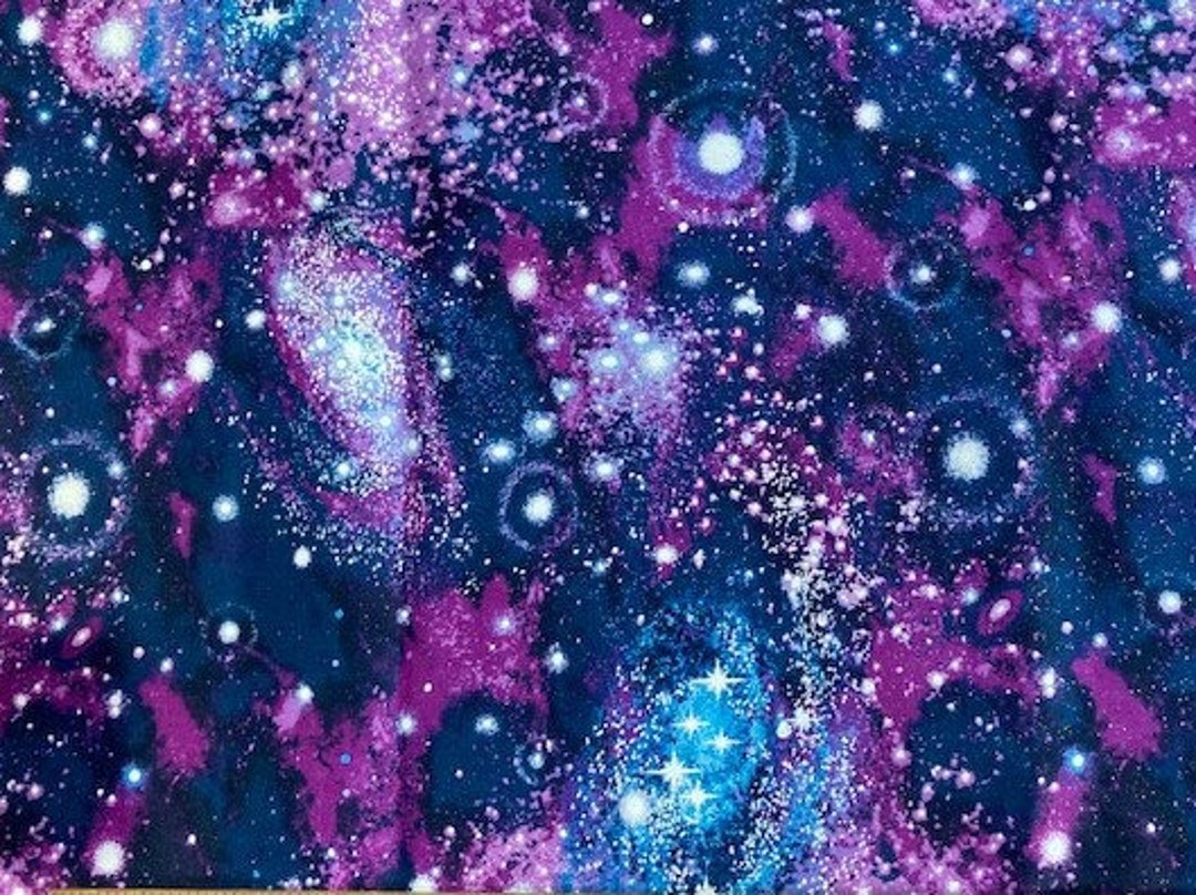 Out of This World Galaxy Glitter Cotton Fabric Fabric - Etsy