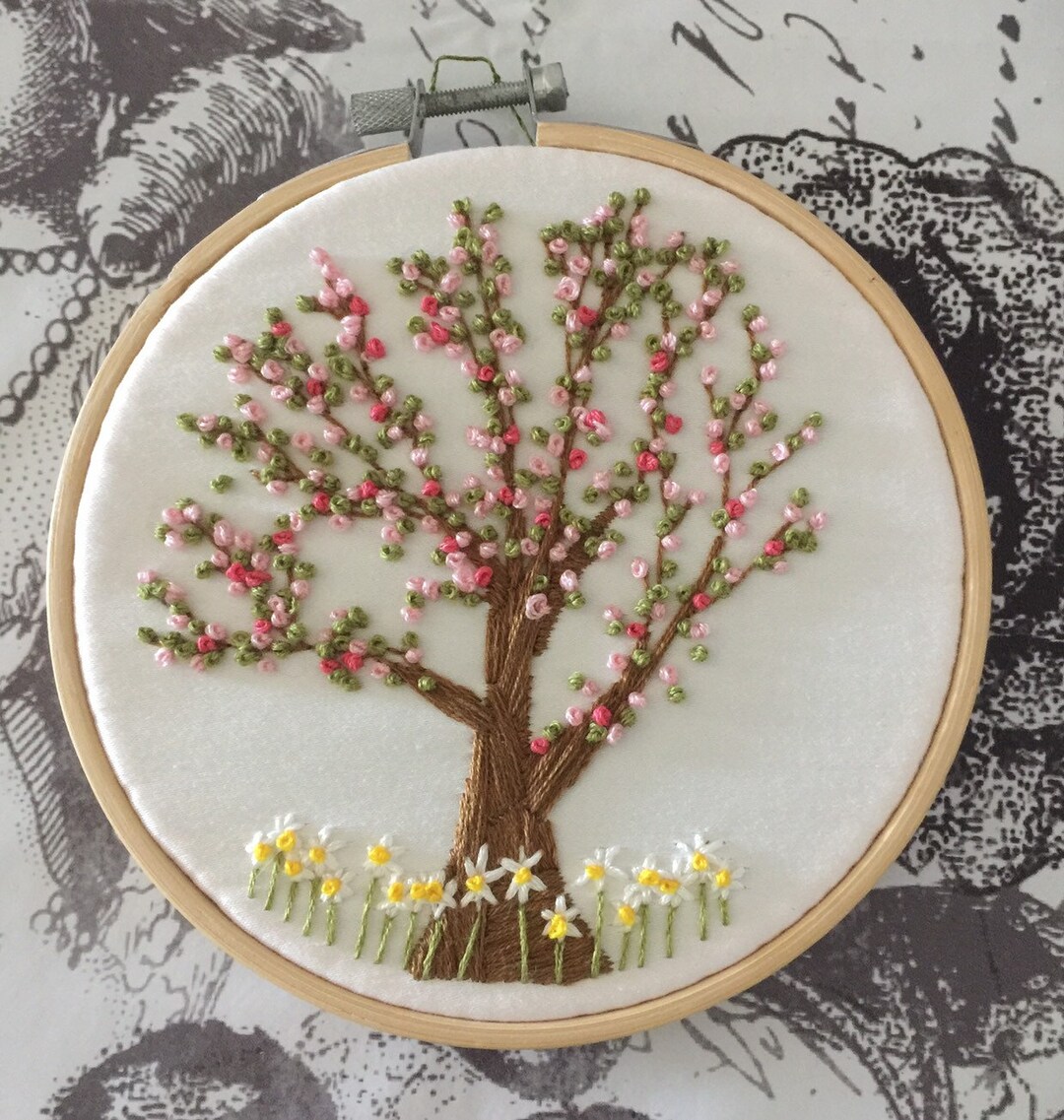 Sakura Tree or Cherry Embroidery Kit. All Necessary Material and ...
