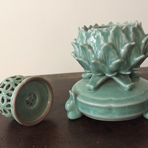 Goryeo Celadon Korean Rabbit Lotus Incense Censer - Etsy