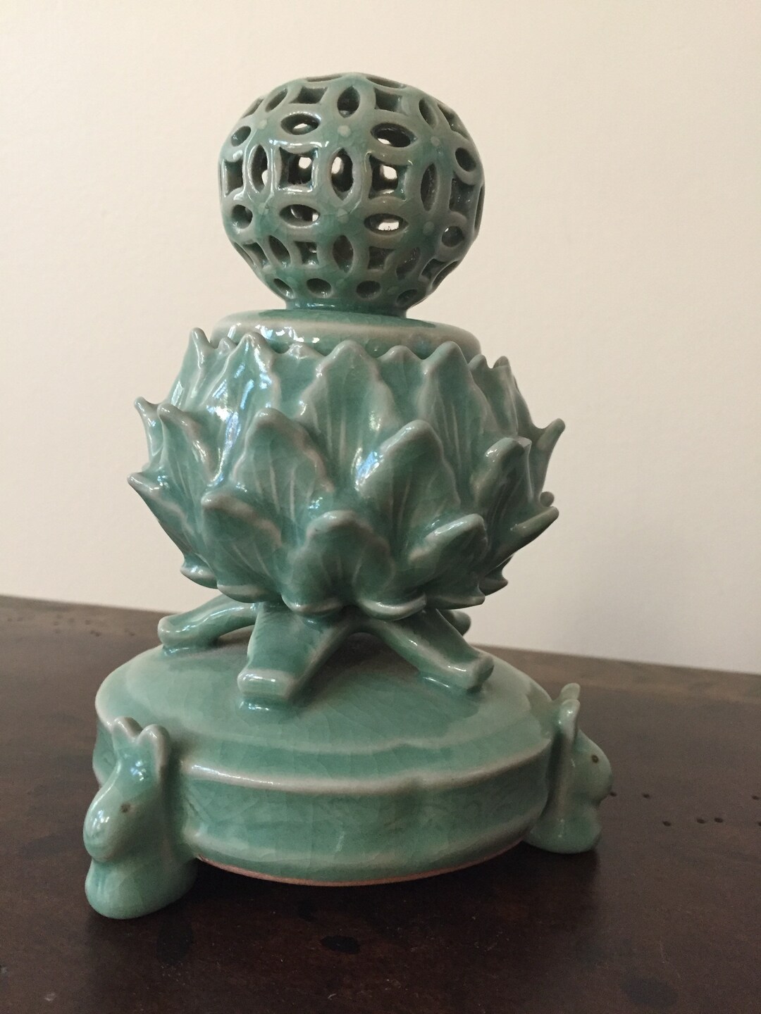 Goryeo Celadon Korean Rabbit Lotus Incense Censer - Etsy