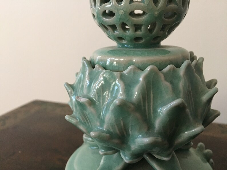 Goryeo Celadon Korean Rabbit Lotus Incense Censer - Etsy