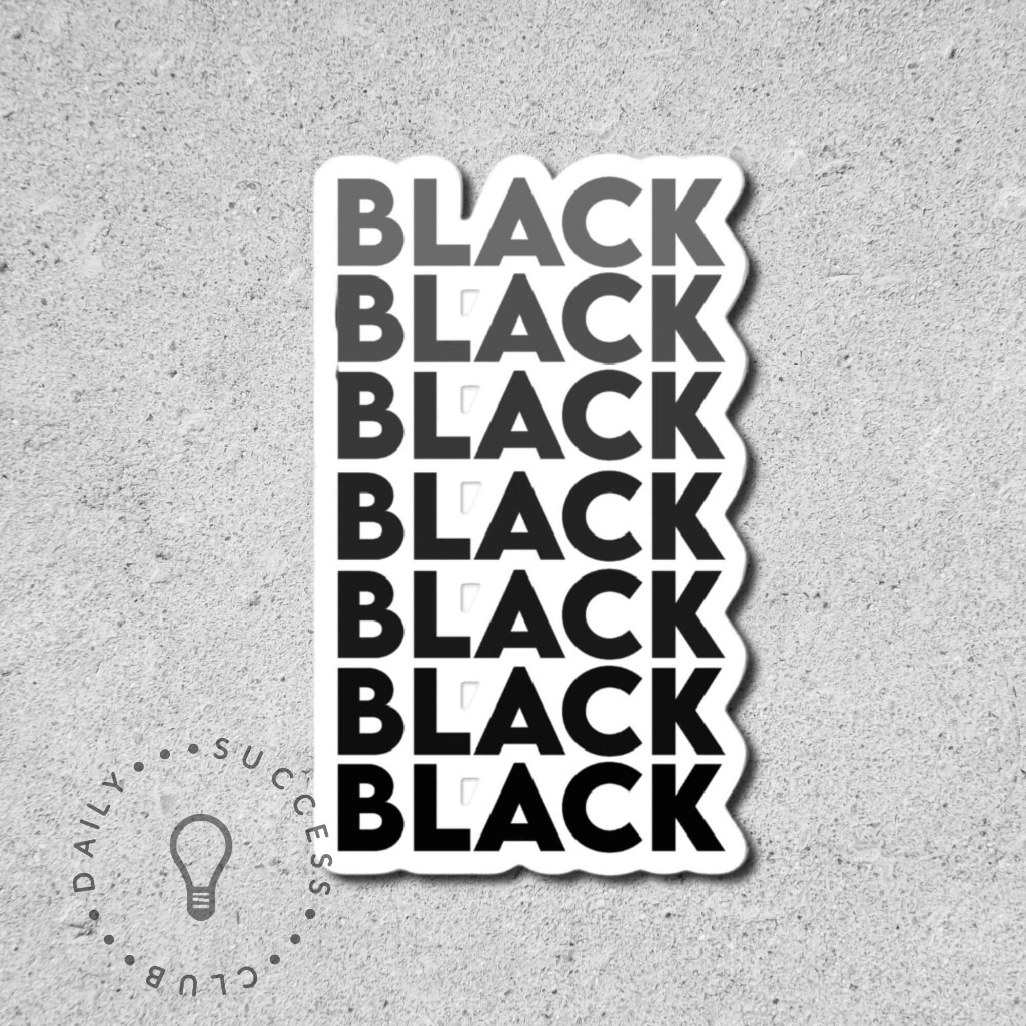 Ultra Black Sticker Black Sticker Pack Planner Stickers | Etsy