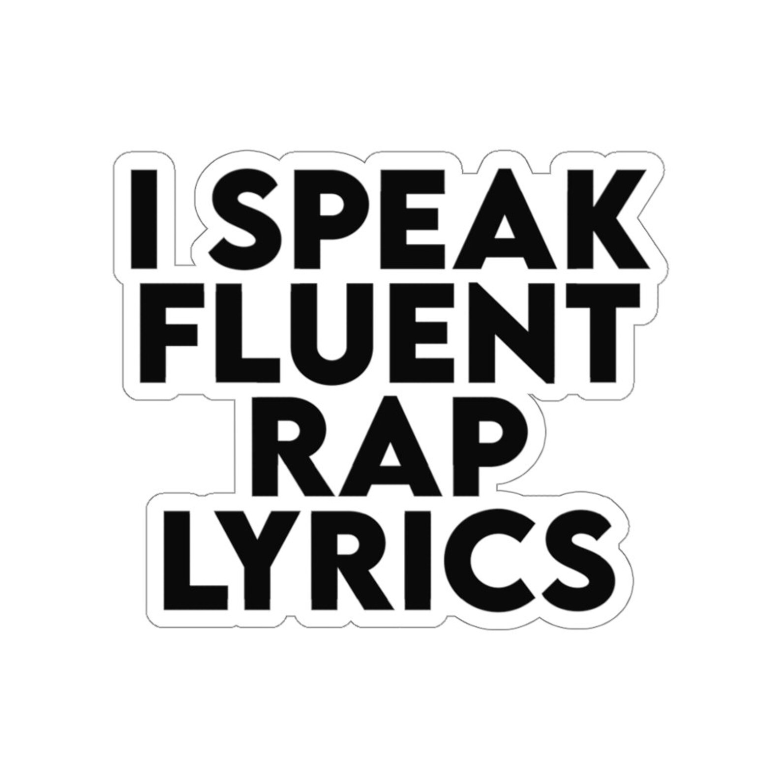 Rap Lyrics Sticker Rap Gifts Hip Hop Art Rap Sticker | Etsy
