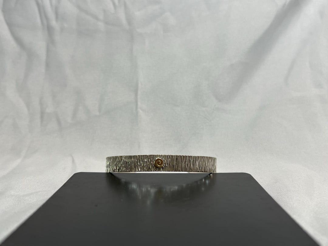 925 Sterling Silver & 14k Gold Carolyn Pollack MLP Textured Cuff ...