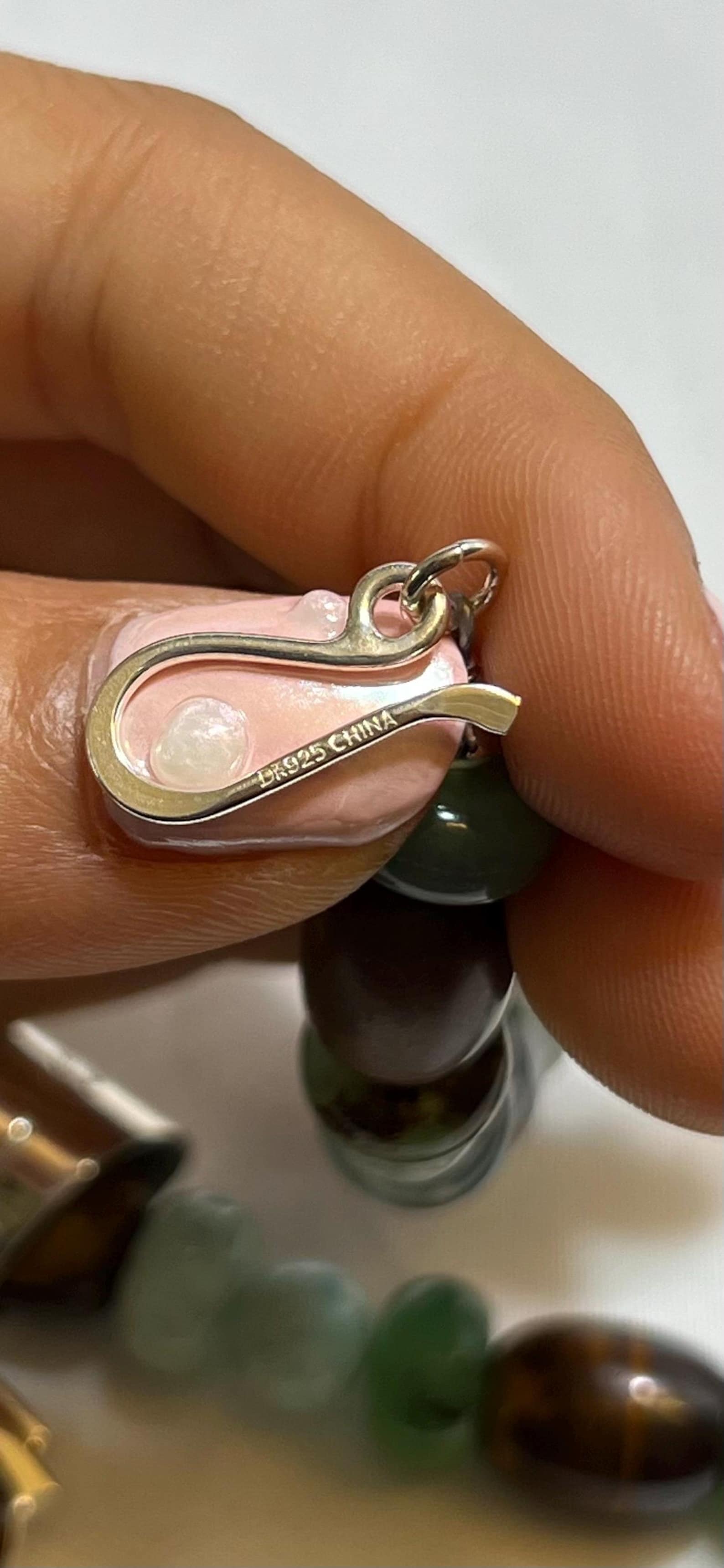 Jay King 925 Sterling Silver Bonded Chakra Worry Stone Pendant and ...