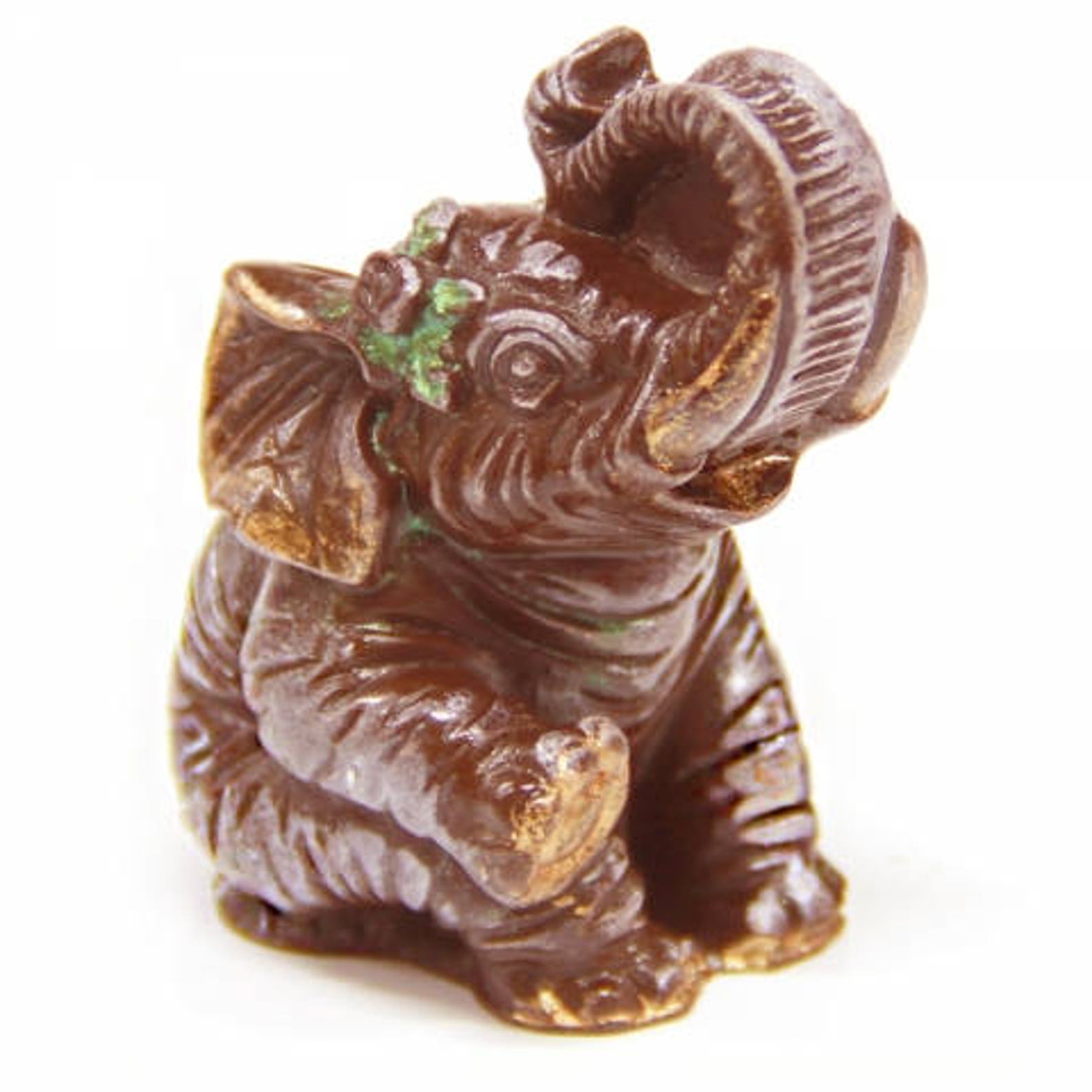 Chocolate elephant candy gift baby elephant cake topper pink | Etsy