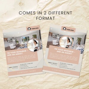 Realtor Neighborhood Marketing Flyer, Canva Template for Real Estate ...