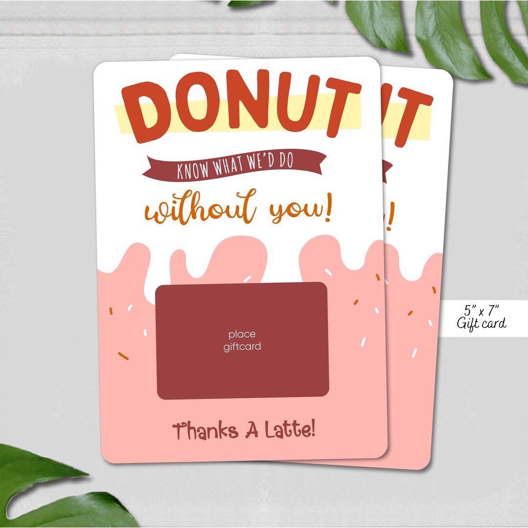 Donut Know What We'd Do Without You Gift Tag, Teacher Appreciation Gift ...