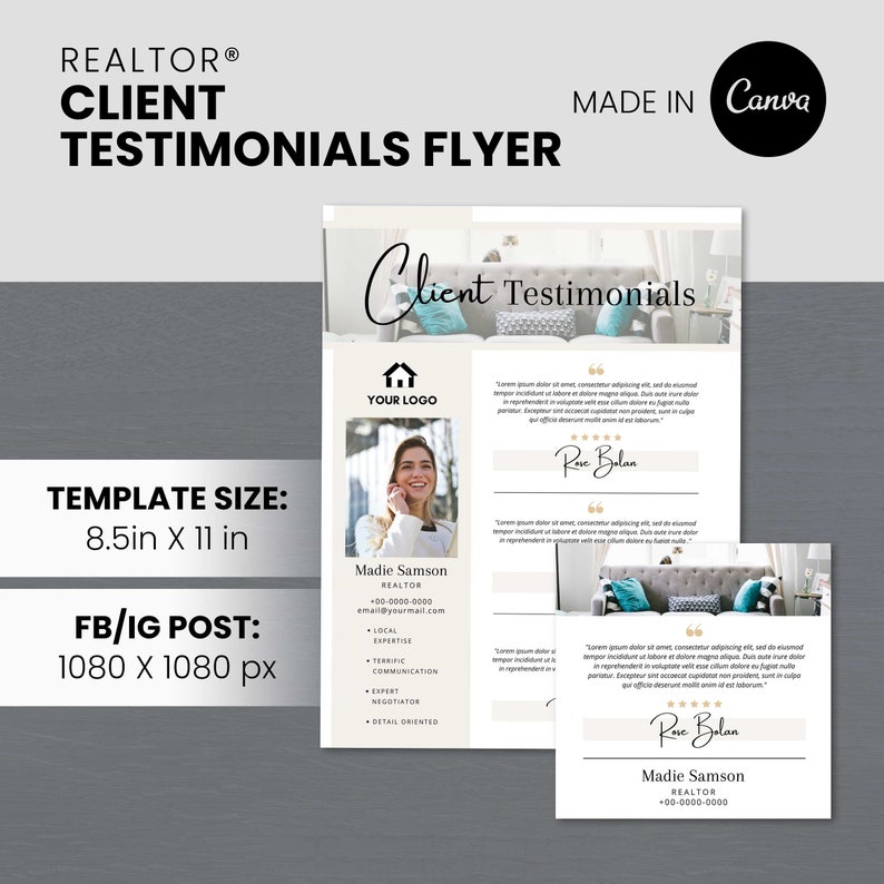 Client Testimonials Flyer Client Reviews Testimonial - Etsy