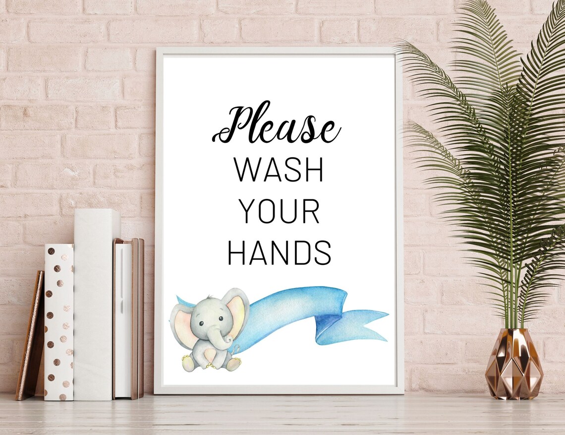 New Baby Hand Washing Sign Printable - Etsy