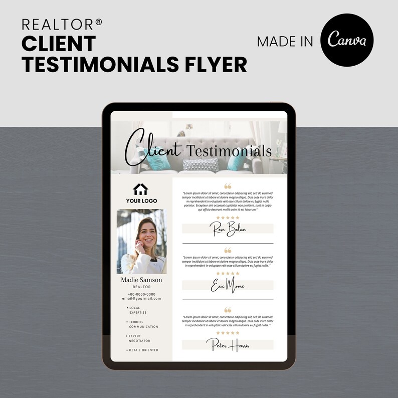 Client Testimonials Flyer Client Reviews Testimonial - Etsy