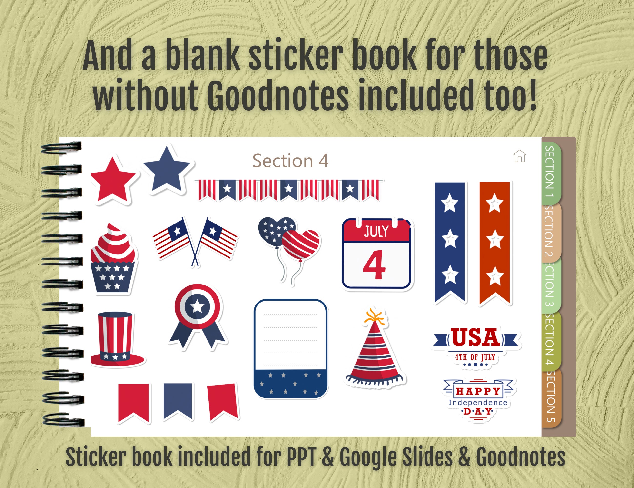 Full Year Holiday Digital Sticker Book With Goodnotes File - Etsy
