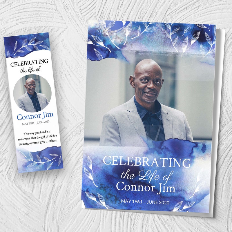 Obituary Template for Men - Etsy
