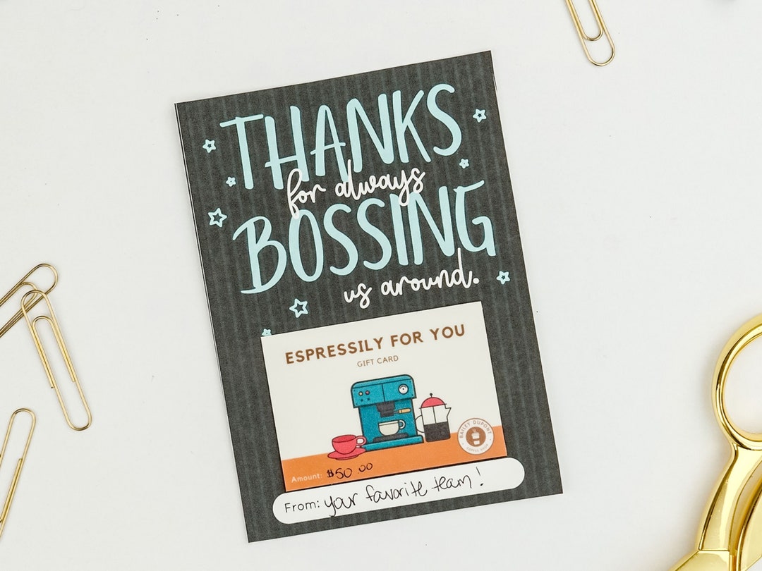Boss Leaving Gift Card Holder, Boss Appreciation, Manager Gift ...