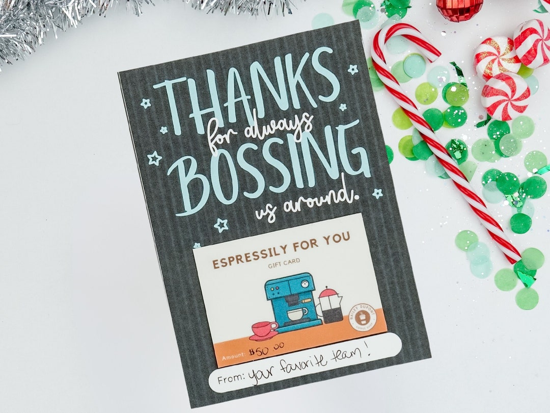 Boss Christmas Gift, Last Minute Printable Holiday Gift, Manager Gift ...