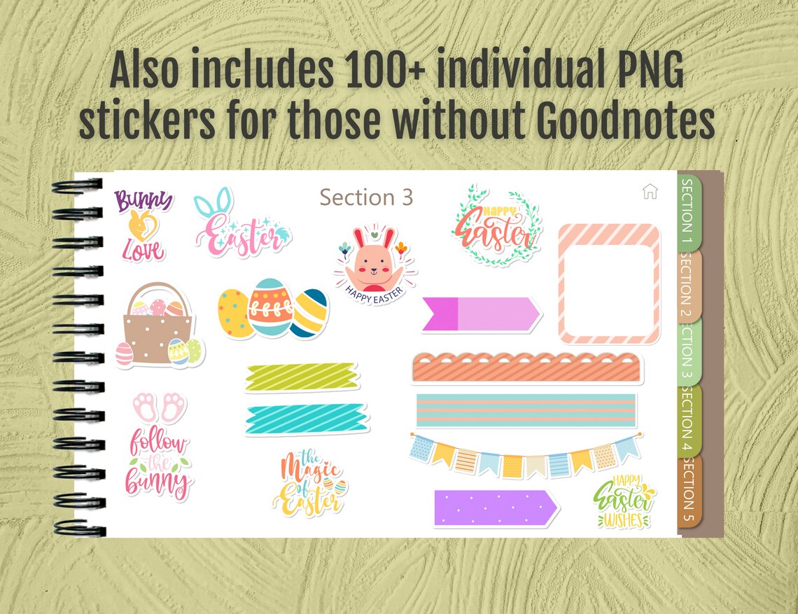 Full Year Holiday Digital Sticker Book With Goodnotes File | Etsy