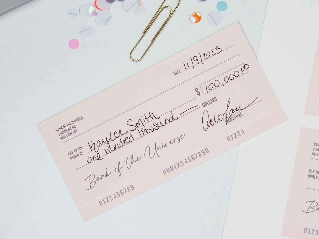 Editable Manifestation Blank Checks, Prosperity Checks, Vision Boards ...