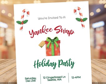 Yankee Swap Invitation - Etsy