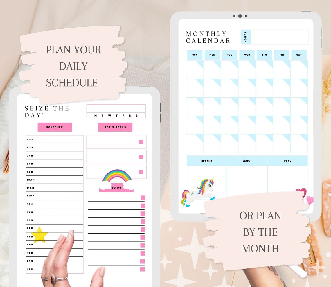 Daily Planner Printable Set 2021 Planner Inserts LTR A4 A5 - Etsy