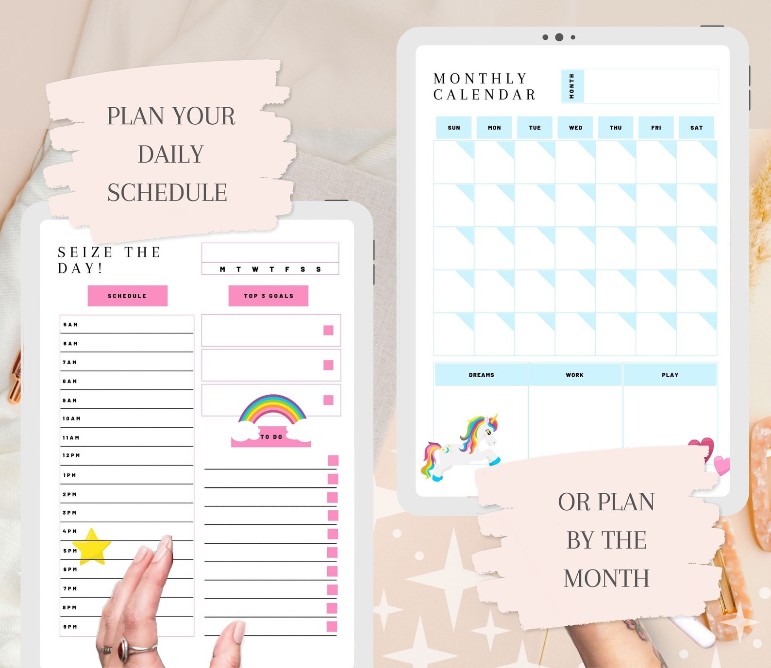 Daily Planner Printable Set 2021 Planner Inserts LTR A4 A5 - Etsy