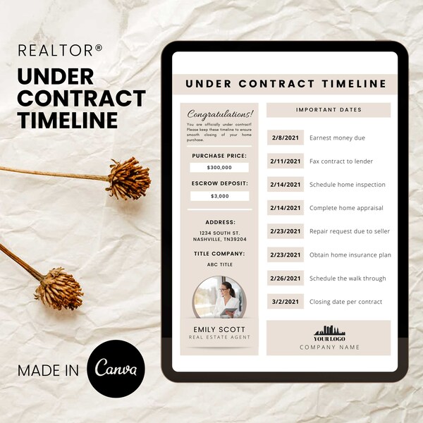 Under Contract Checklist Template - Etsy