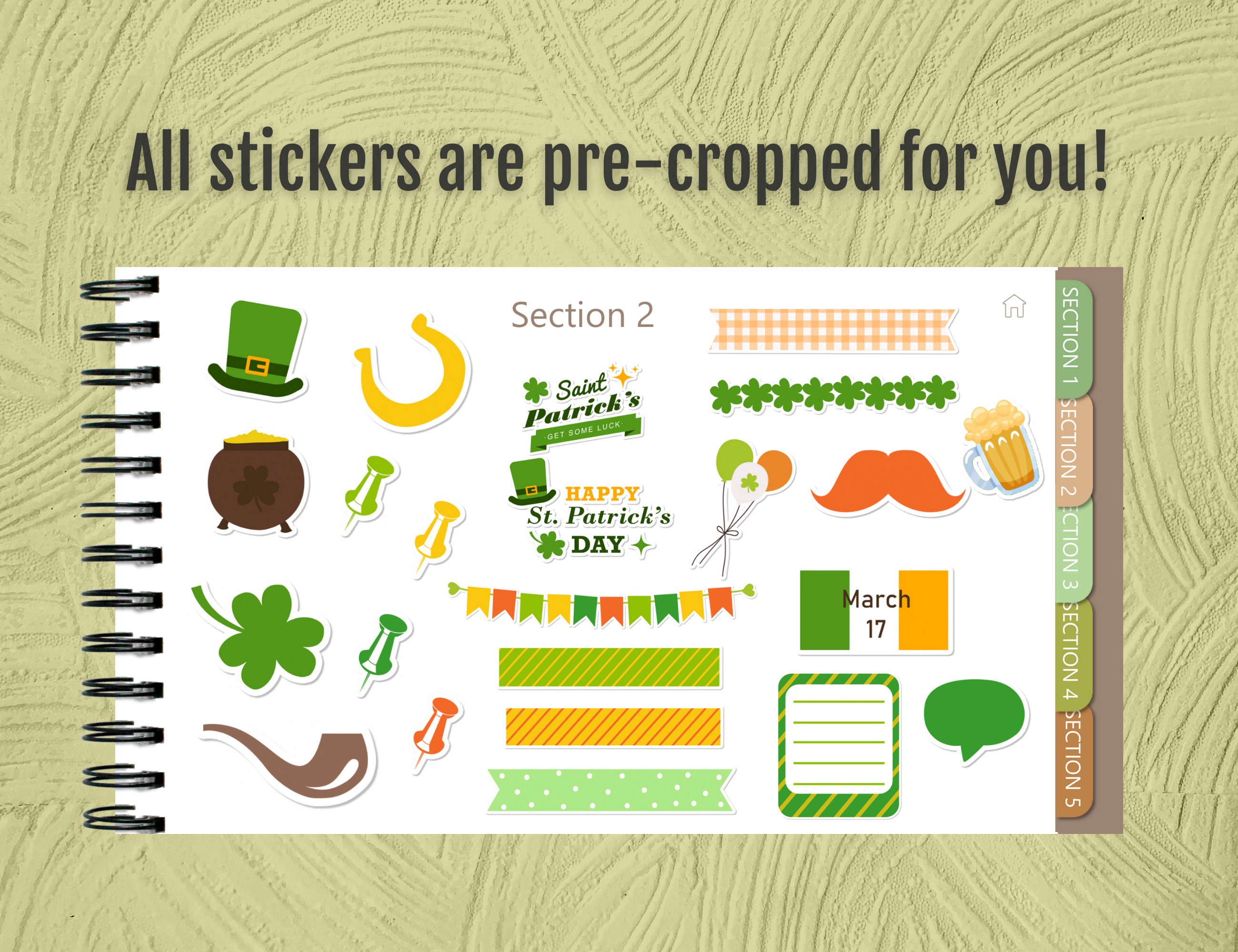 Full Year Holiday Digital Sticker Book With Goodnotes File - Etsy