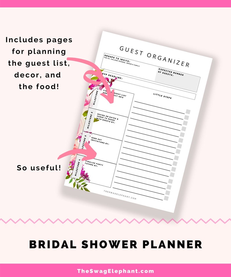 bridal-shower-planner-for-maid-of-honor-or-host-etsy