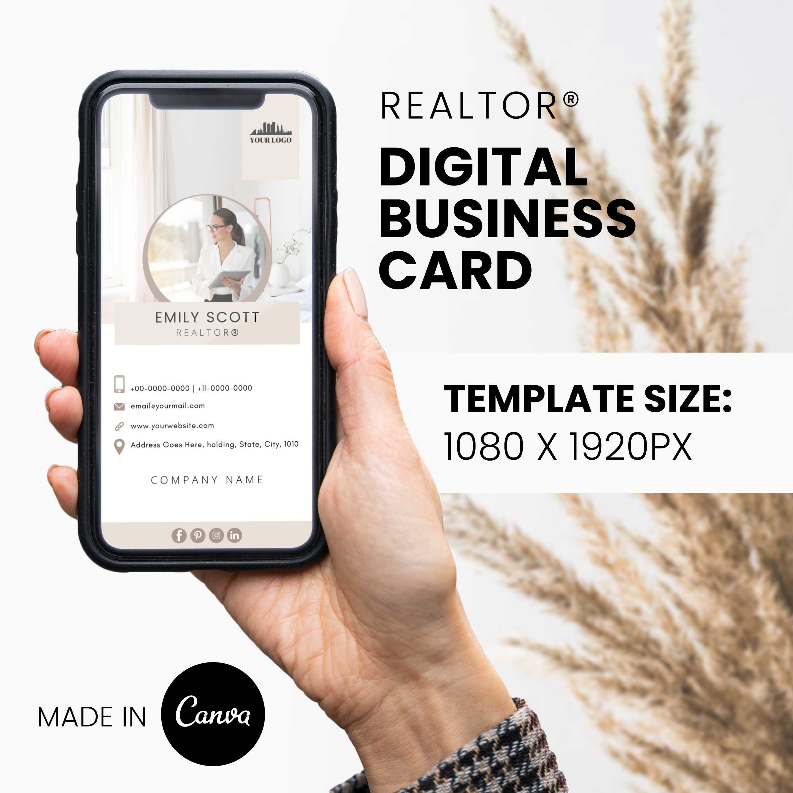 Modern Professional Marketing Template Business Card Template Real Estate Business Card EDITABLE 