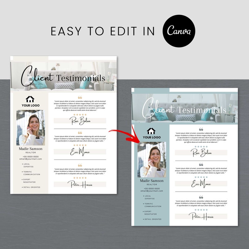 Client Testimonials Flyer, Client Reviews, Testimonial Stories, Modern ...