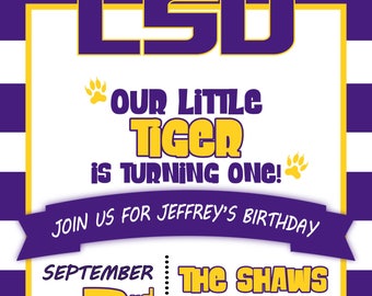 Lsu invitations | Etsy