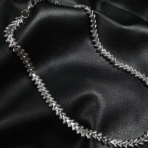 Chevron Stainless Choker Vertebrae Necklace, Snake Choker, Witch ...