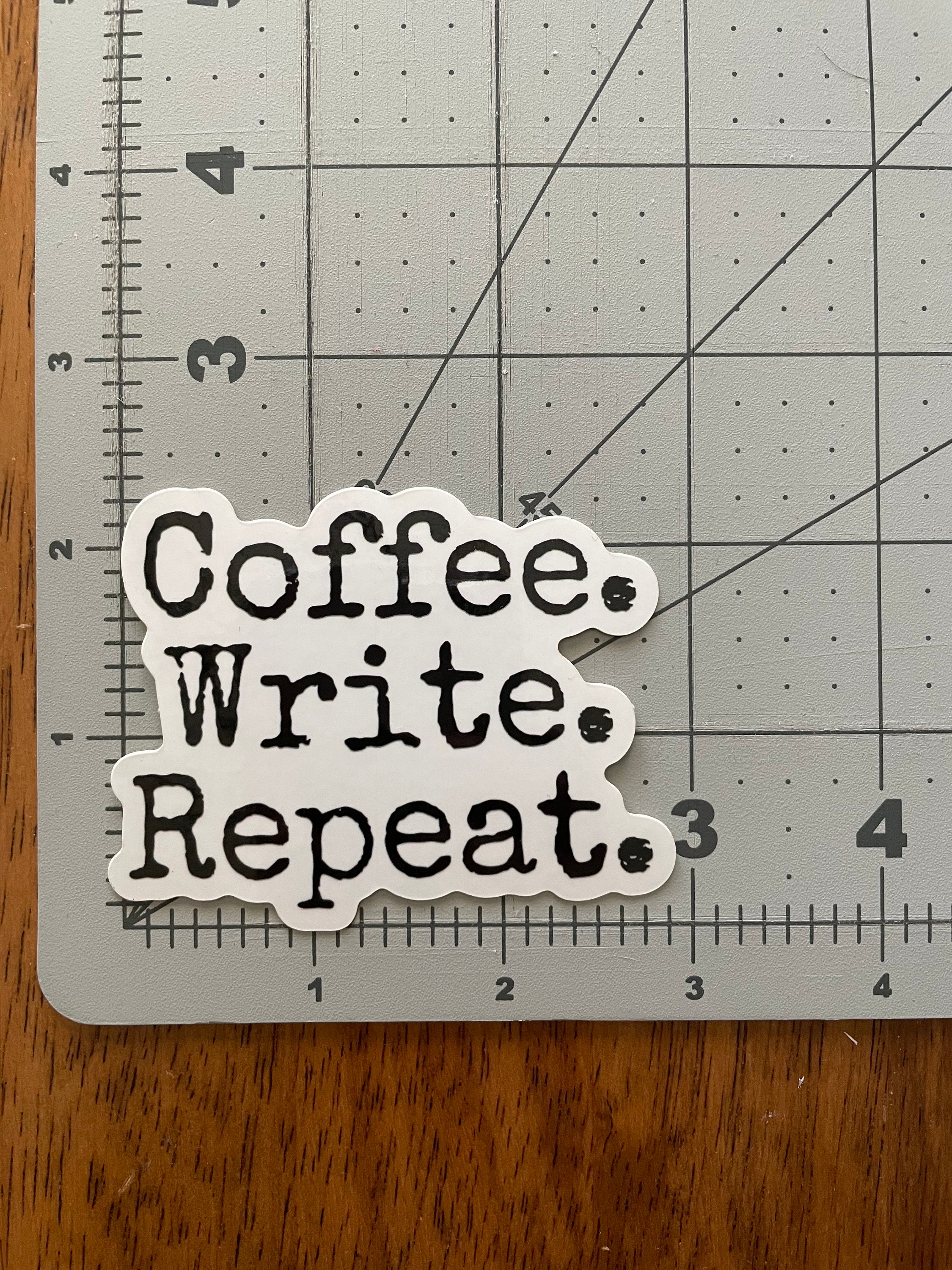 Coffee Write Repeat Writer Sticker Pack Stickers for | Etsy