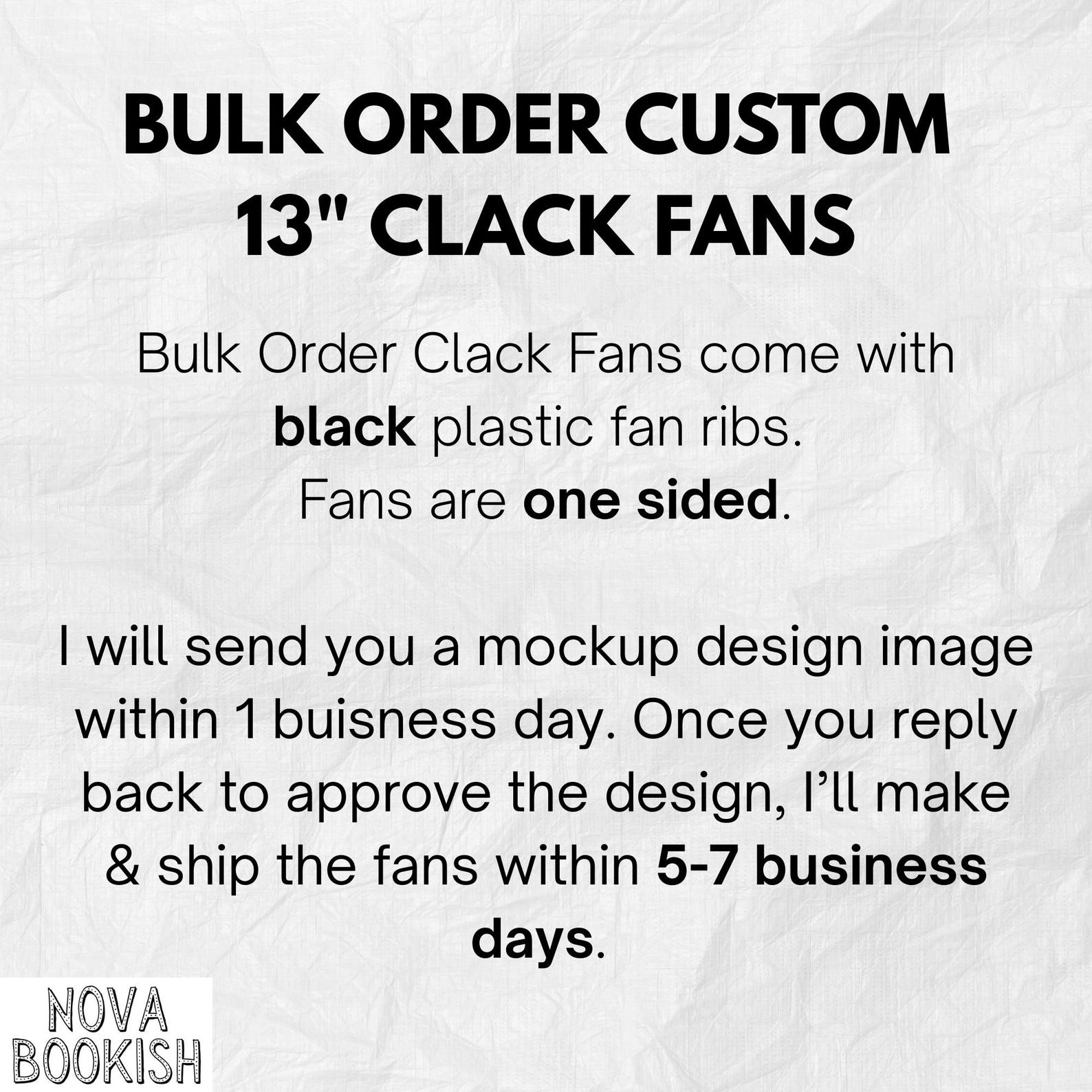 Custom Clack Hand Fan Bulk Order – Personalized Design, 13 Inch - Qty ...