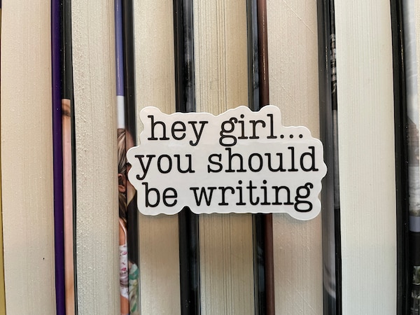 Writing Sticker Typewriter Sticker Poetry Sticker Writing - Etsy