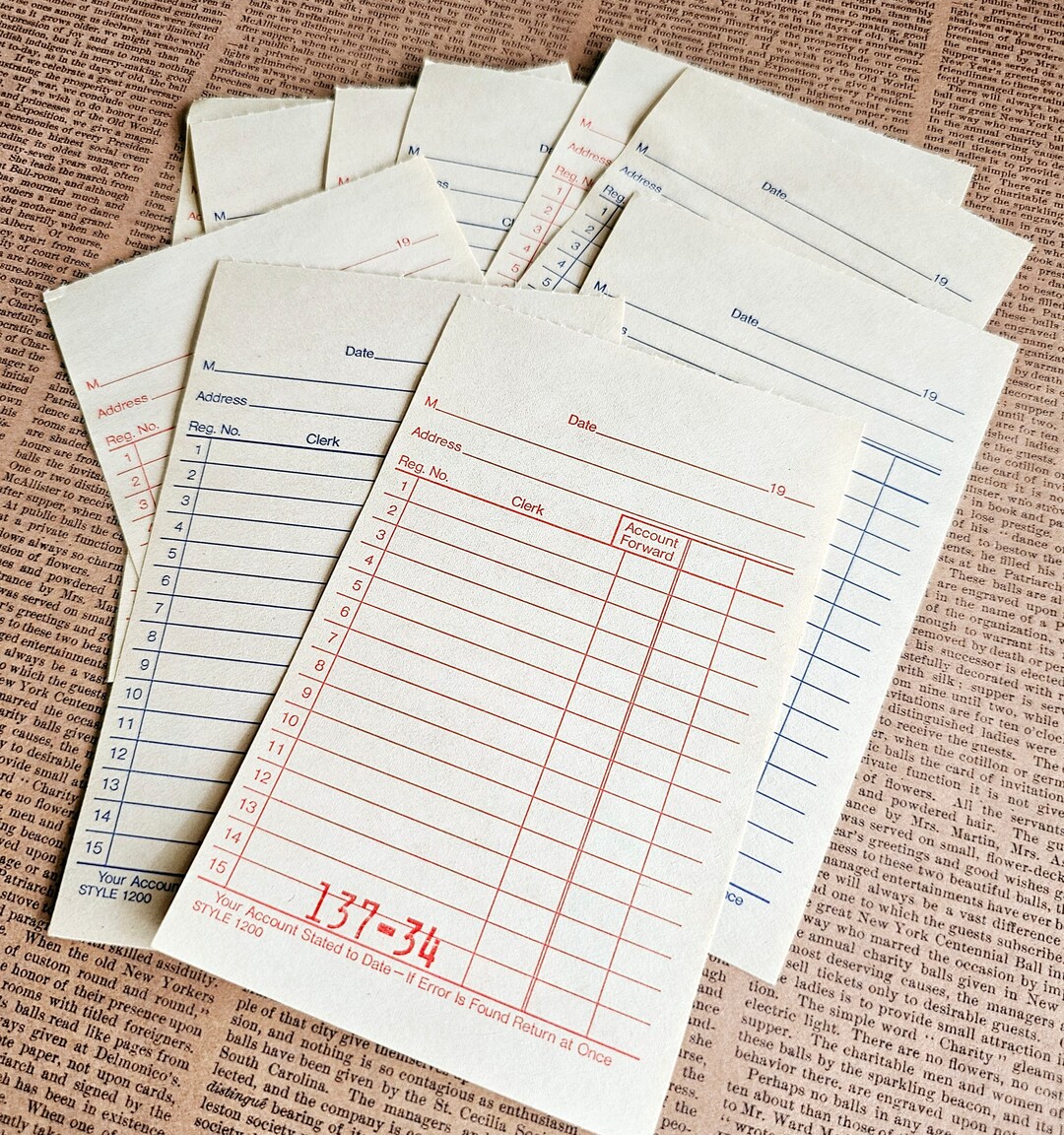 Vintage Receipt Checks - Set of 10 - Ephemera for Junk Journals - Etsy
