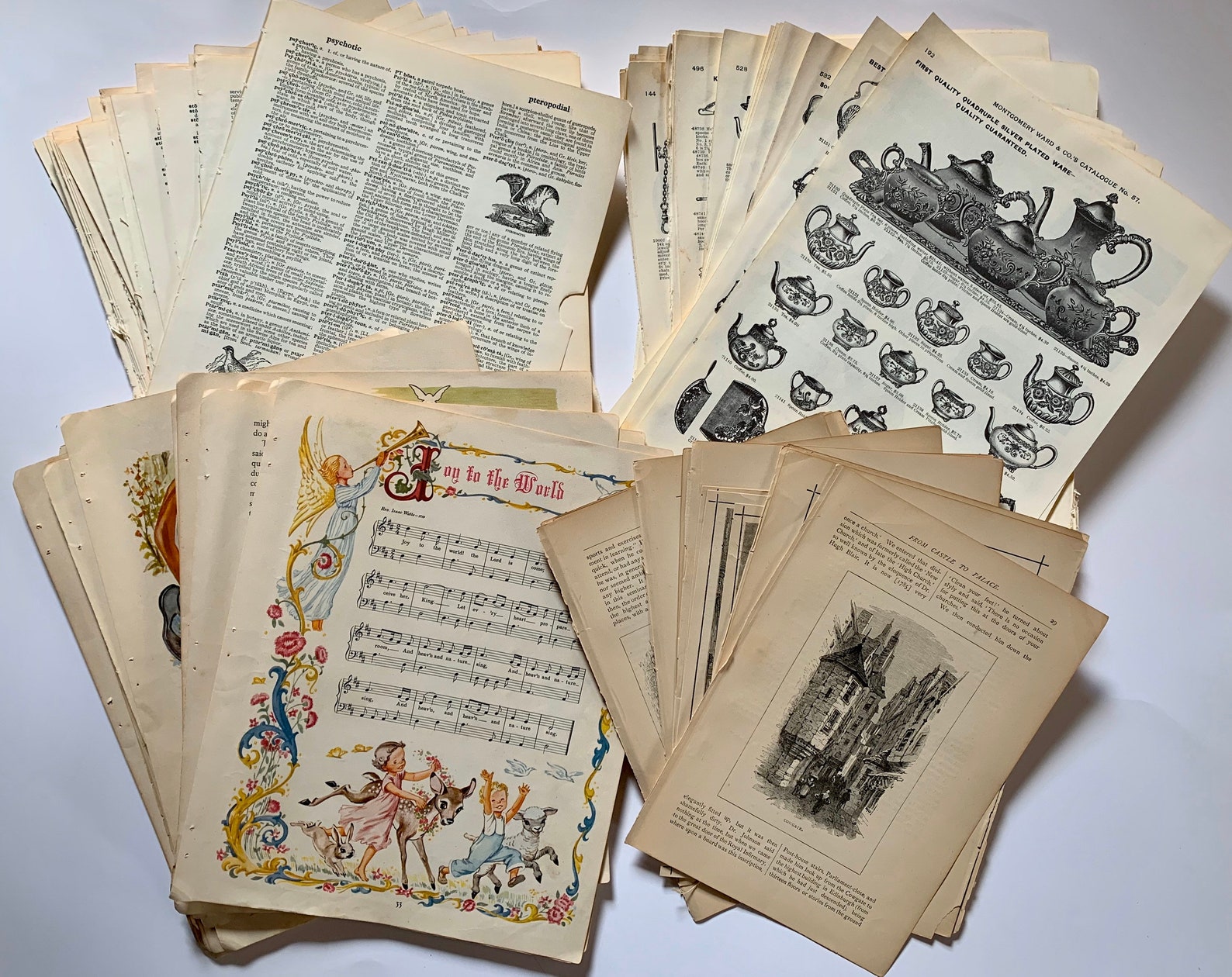 Vintage Paper Pack 100 Pages Vintage Ephemera Junk | Etsy