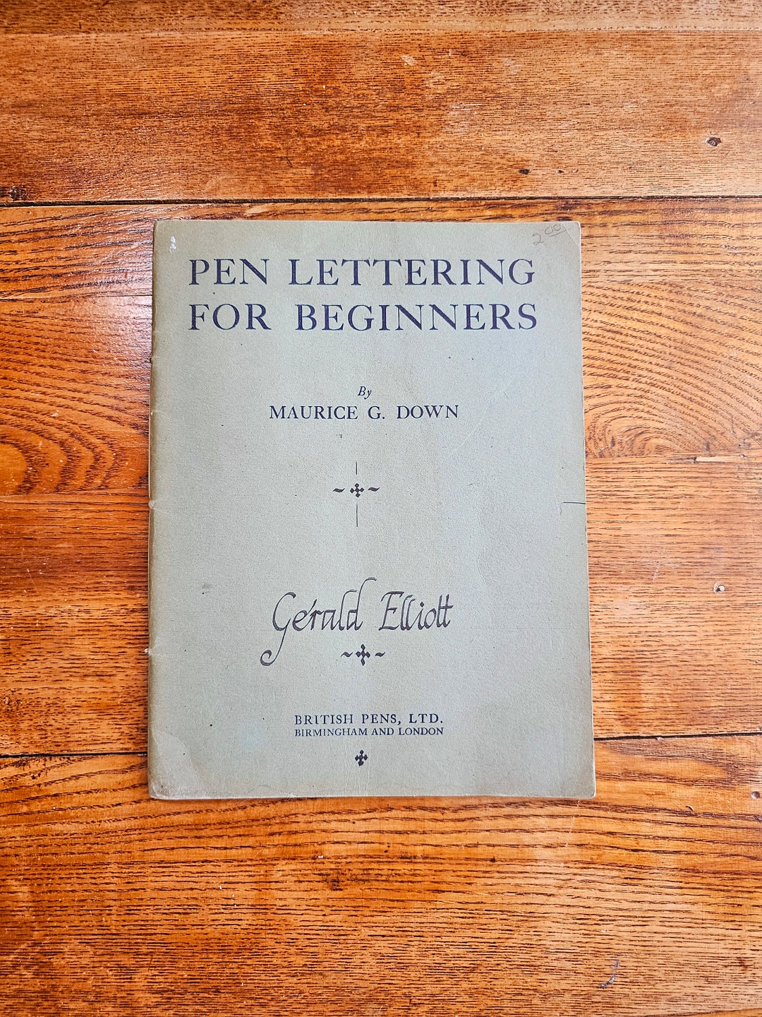 Antique 1900s Pen Lettering for Beginners Book, Vintage Writing ...