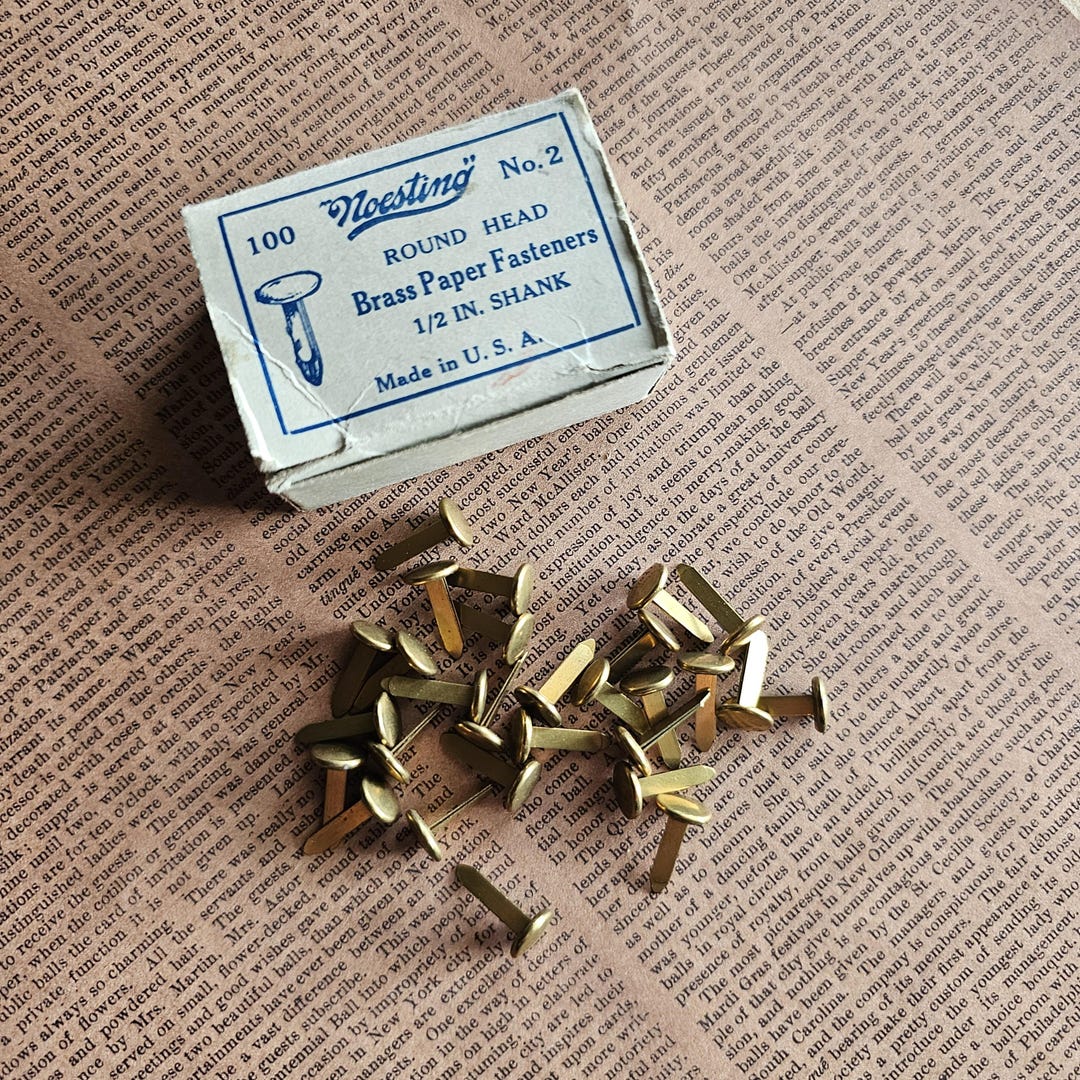 Vintage Noesting Brass Paper Fasteners No. 2 - USA Made - Etsy