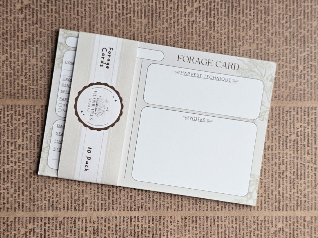 Foraging Journal Card Set of 10 | 4x6 Wild Plant ID, Herbalist Gift - Etsy