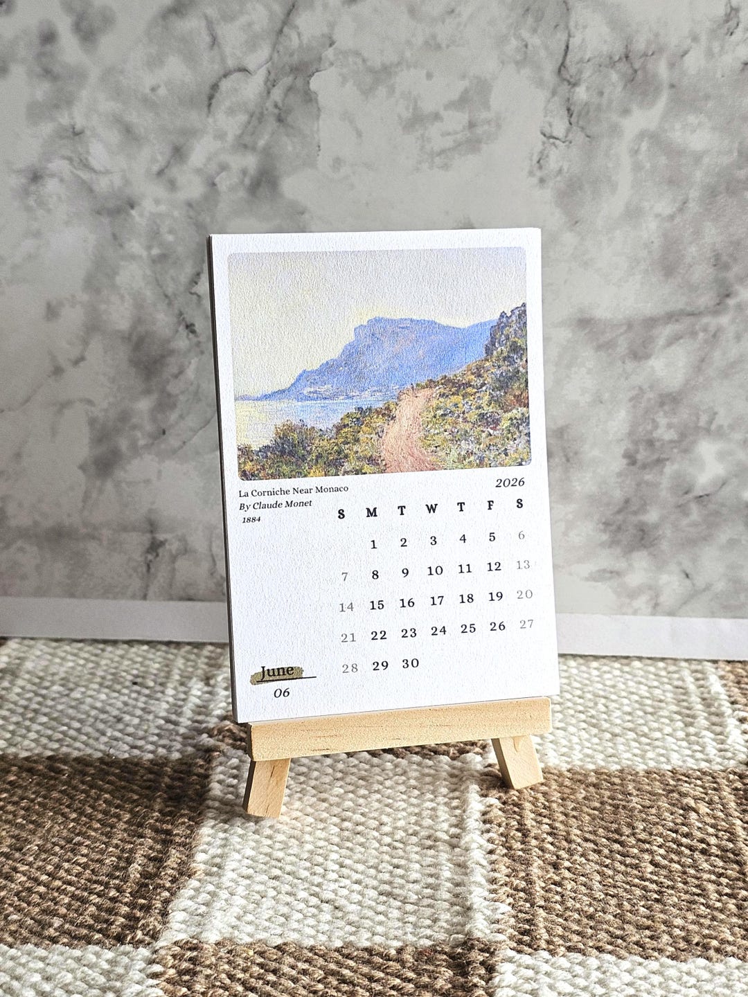 Claude Monet 2026 Mini Artwork Easel Display Calendar, Impressionist ...